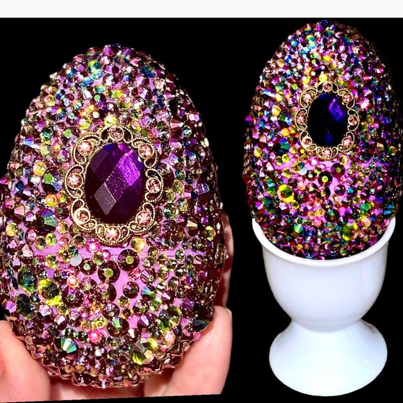 Hand Crafted | Holiday | Crystalrhinestone Set 2 Purple Passion Luxury ...